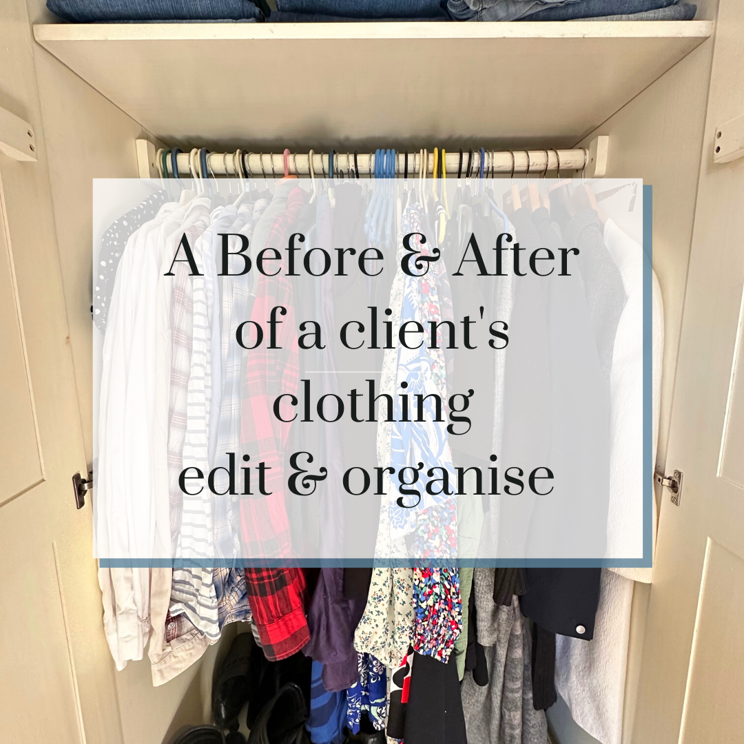 A Before & After of a client's clothing declutter & organise in Suffolk ...