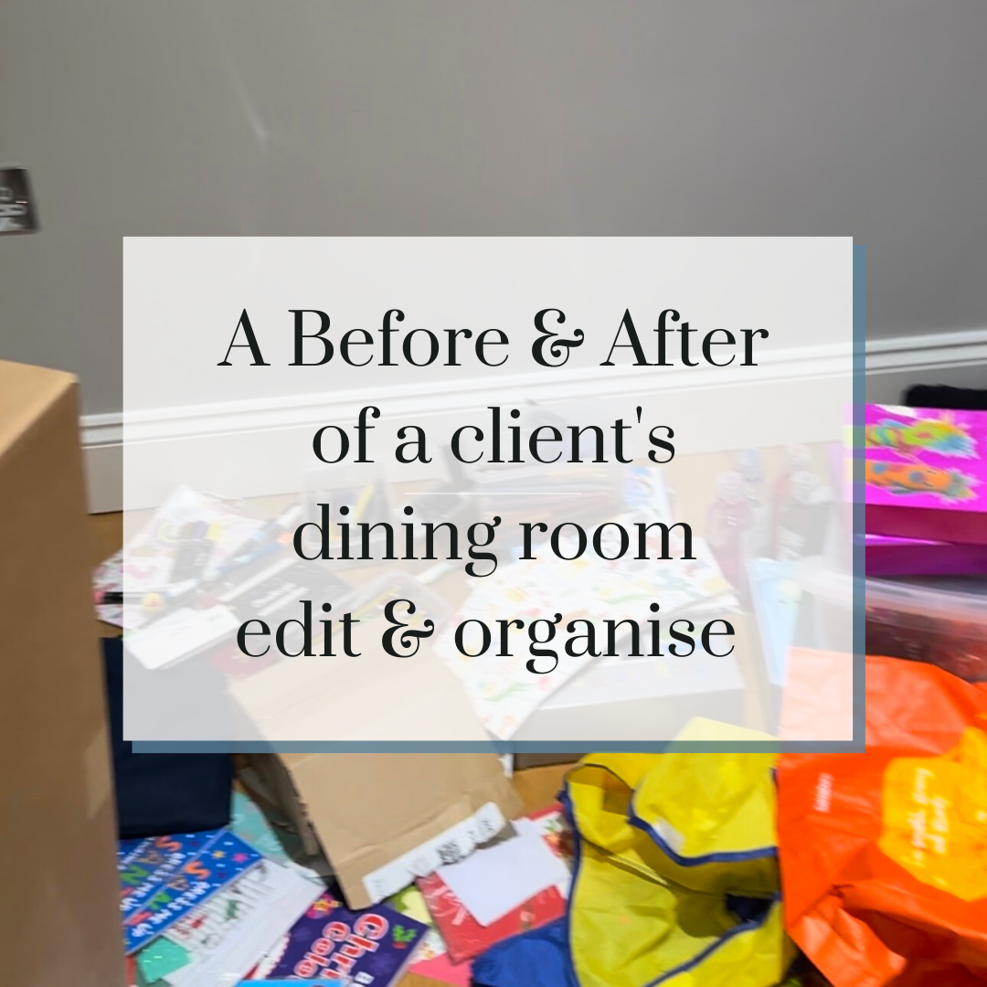 A Before & After of a client's dining room declutter & organise in ...